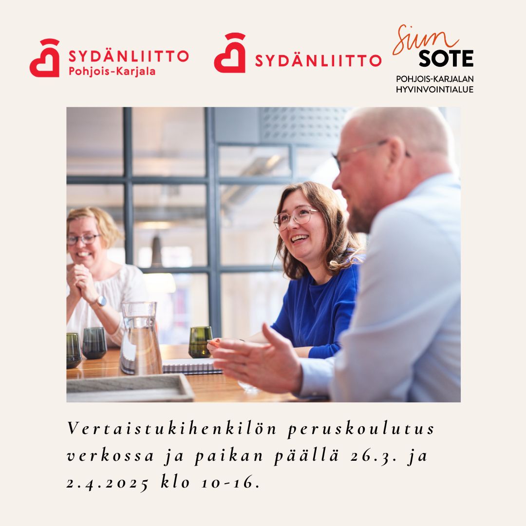 Sydänvertaistukihenkilön peruskoulutus - Pohjois-Karjalan Sydänpiiri Ry